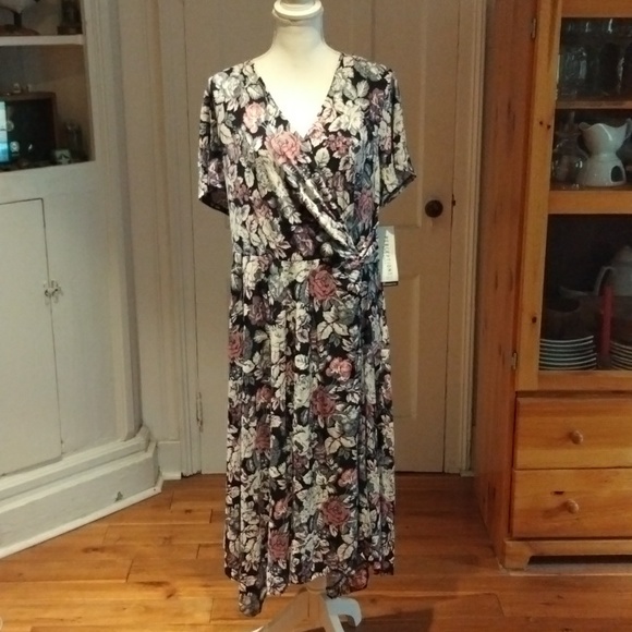 Perceptions | Dresses | Perceptions New York Floral Puff Print Midi ...